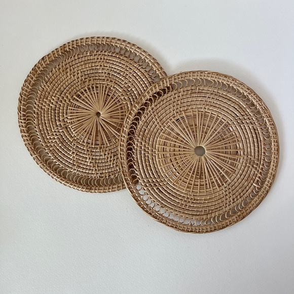 Vintage | Dining | Vintage Wicker Trivets | Poshmark